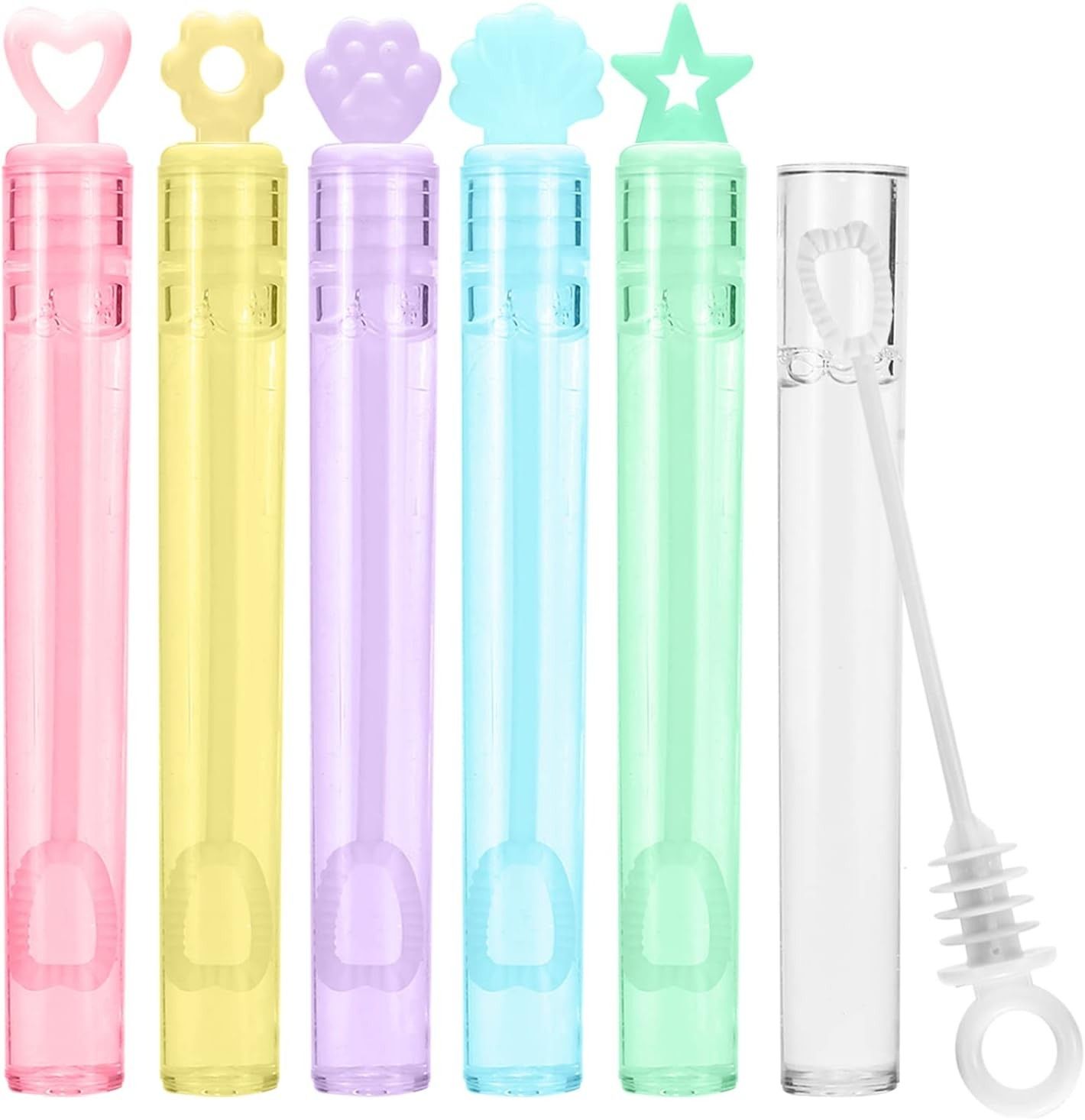 30 Pack Mini Bubble Wands(6 Style, 6 Colors), Bulk Bubble Party Favors ...