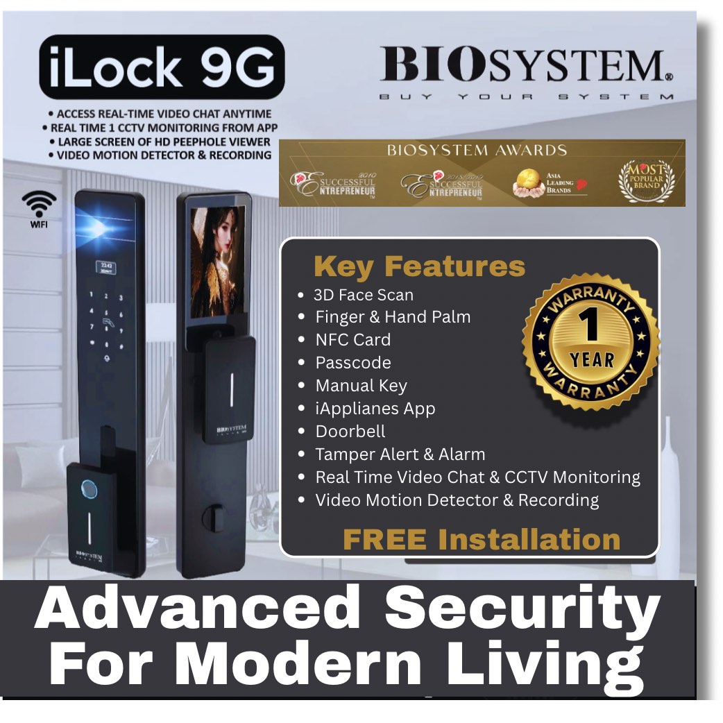 Biosystem iLock 9G Smart Door Digital Lock - Change Your Yale, Samsung ...