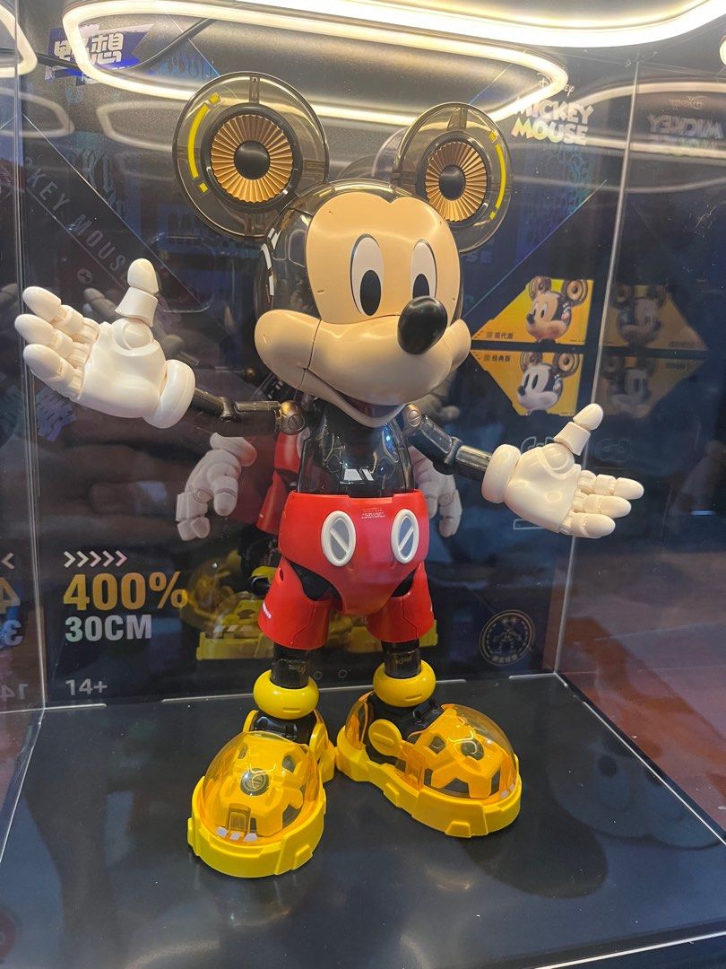 Cyber Mickey Mouse Built with Free Acrylic Box & LED, Hobbies & Toys ...