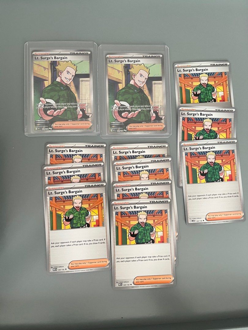 English Lt. Surge’s Bargain 120 / 170 full art non foil reverse holo ...