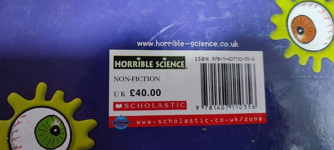 HKD 80, 整套二手新淨 Horrible Science Bulging Box of Books, 興趣及遊戲, 書本 & 文具 ...