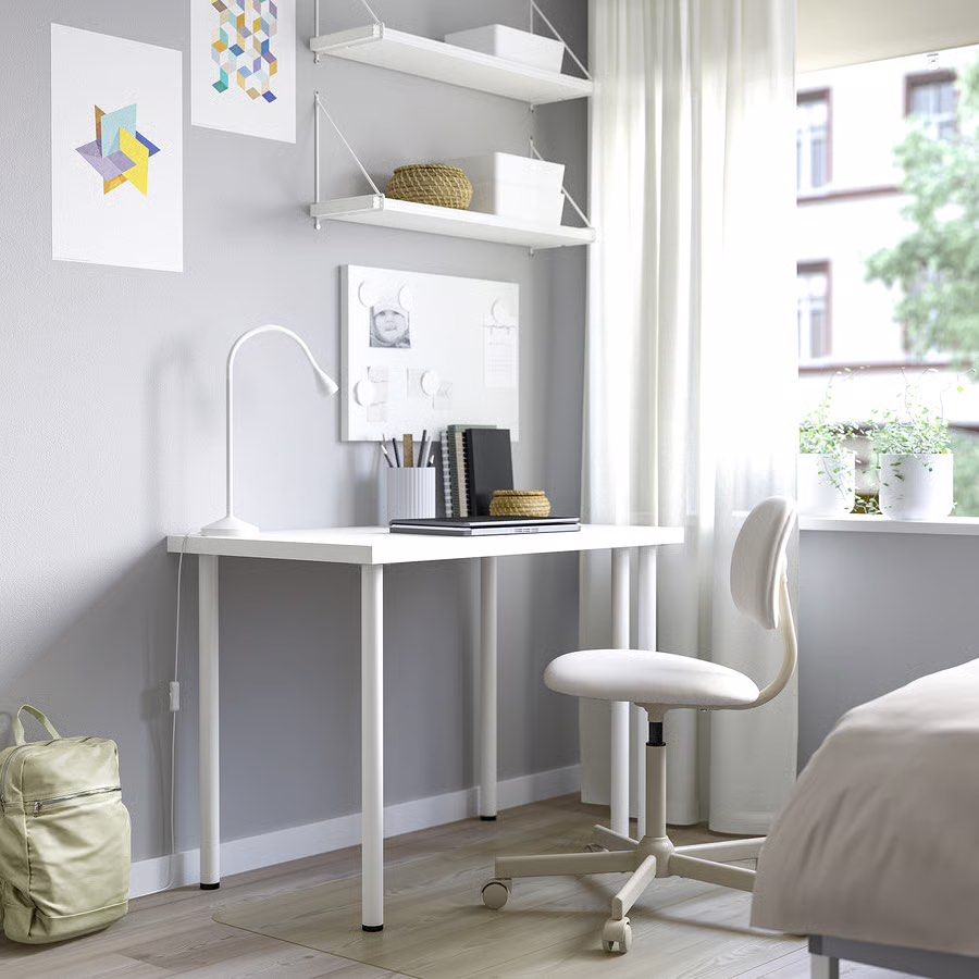 IKEA Linnmon / Adils Desk - White, Furniture & Home Living, Furniture ...