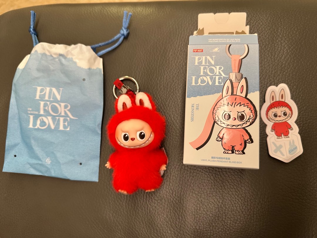 Labubu pin for love letter X, Hobbies & Toys, Toys & Games on Carousell