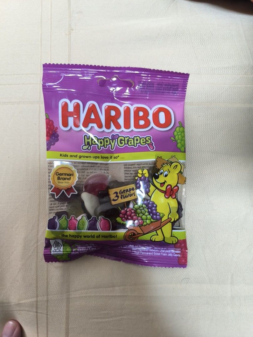 Mixture of Haribo Gummy Candy - Happy Grapes, Starmix, Berries with ...