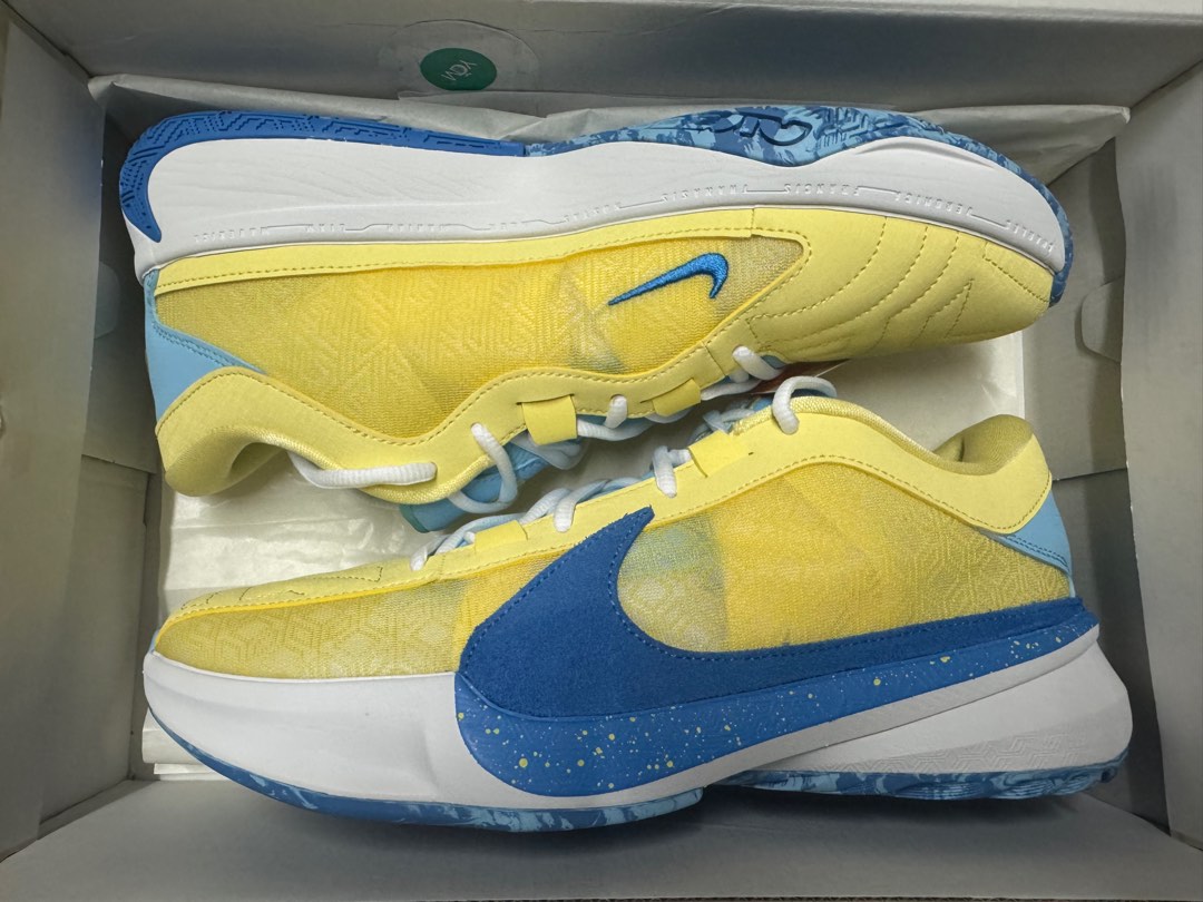 Nike Zoom Freak 5 EP - Soft Yellow/Photo Blue, Men's Fashion, Footwear ...
