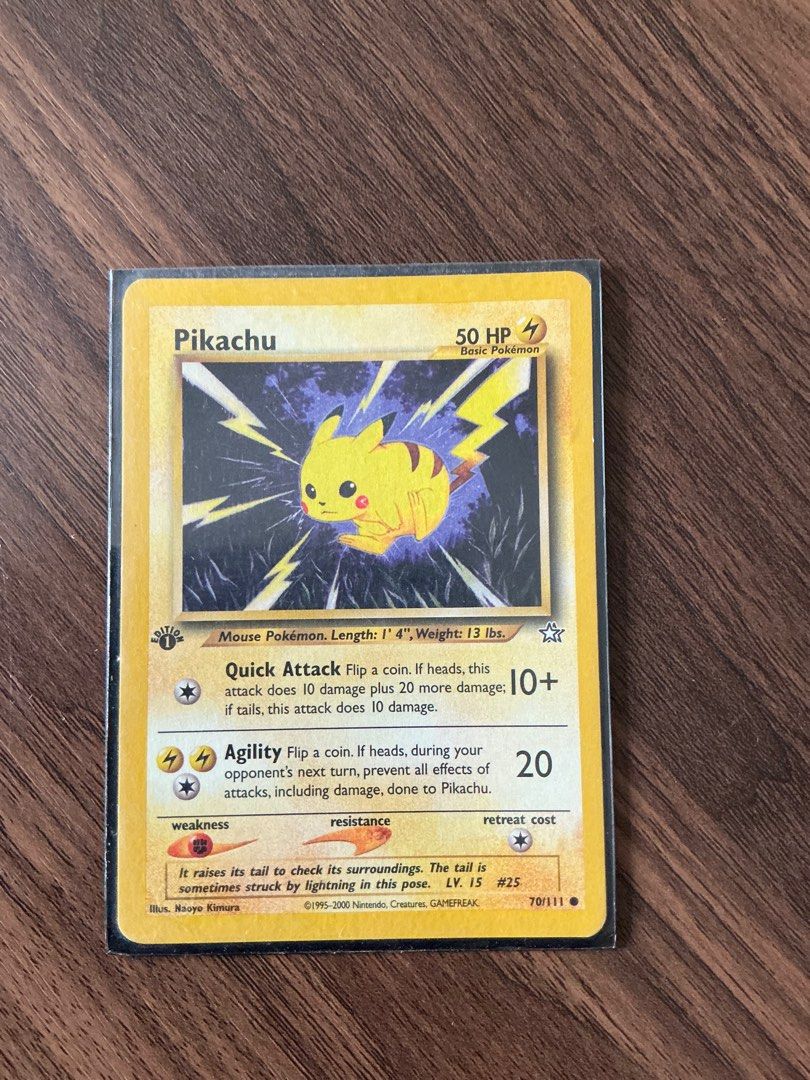 Pokemon Neo Genesis Pikachu 1st Edition #70, Hobbies & Toys, Toys ...
