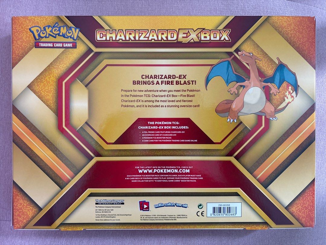 Pokemon TCG Charizard EX Box, Hobbies & Toys, Toys & Games on Carousell