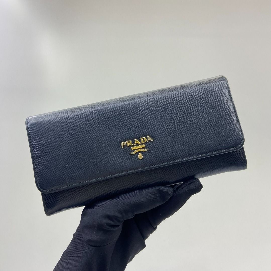 PRADA SLG SAFFIANO LONG BIFOLD WALLET W/O CARD 257010881, Luxury, Bags ...