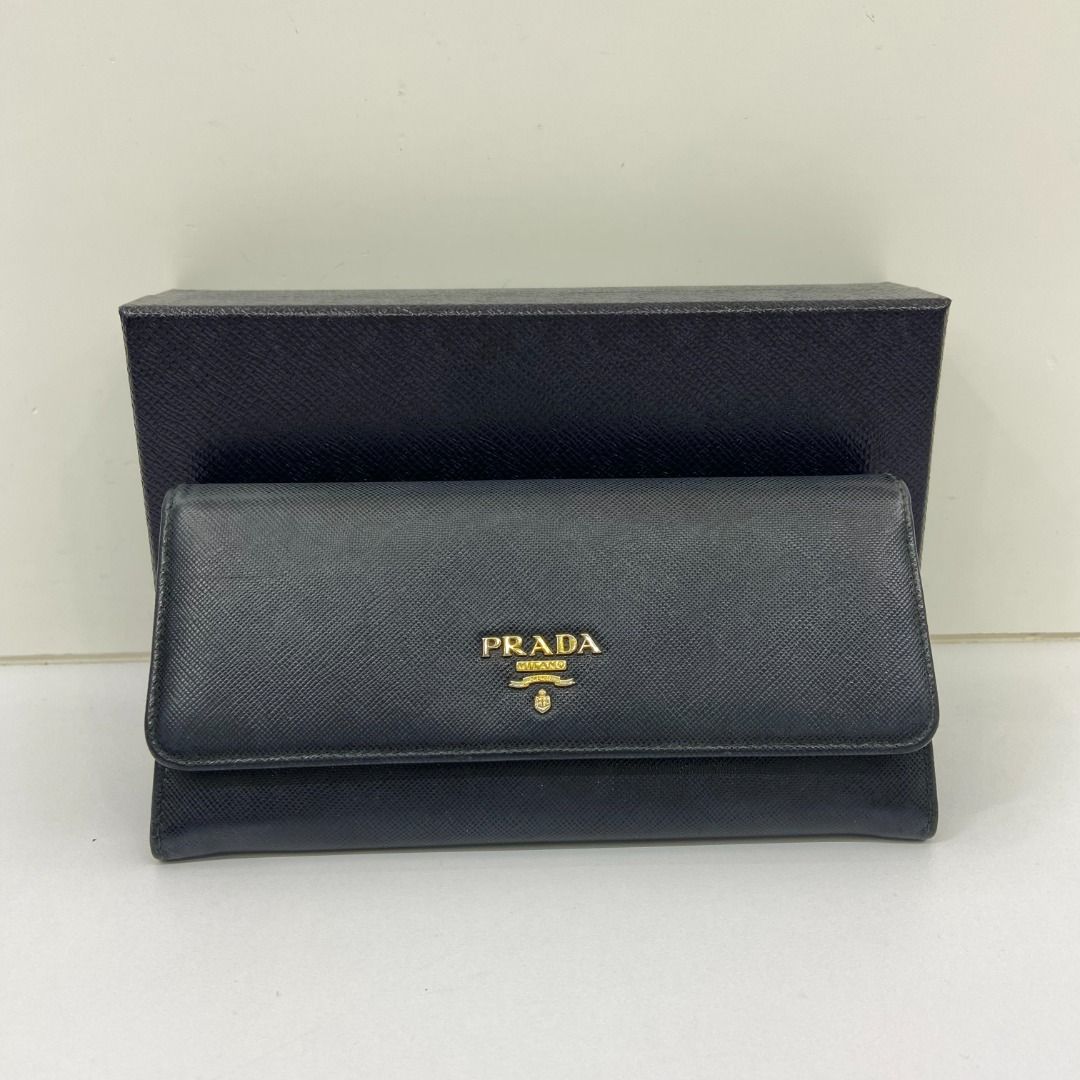 PRADA SLG SAFFIANO LONG BIFOLD WALLET W/O CARD 257010881, Luxury, Bags ...