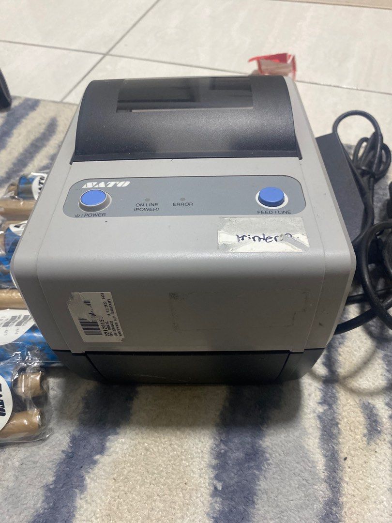 SATO Label Printer with Ribbons, Computers & Tech, Printers, Scanners ...