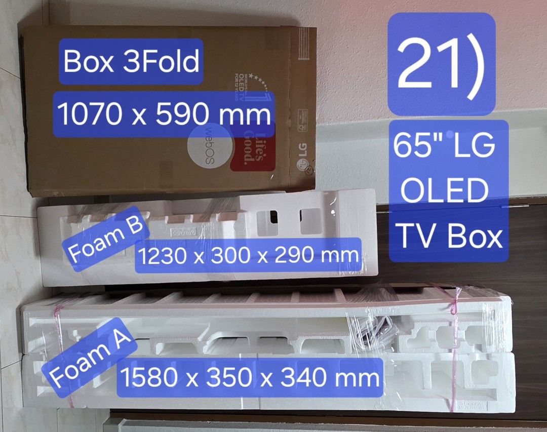 65" TV Empty Carton box Box is Folded in 3 😍 Pls read description 😍, TV ...