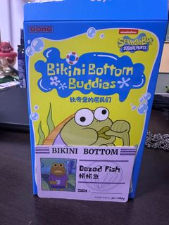 Spongebob Bikini Bottom Fish Plushies PopMart x Gong - Set of 3 ...