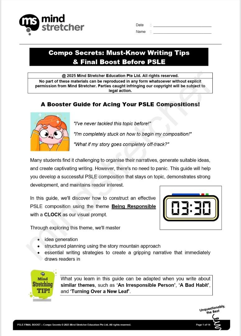 2025 MS PSLE P6 English Compo Secret, Hobbies & Toys, Books & Magazines ...