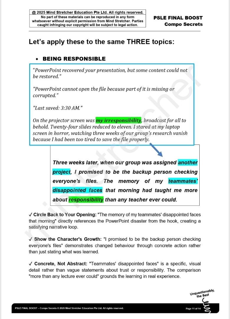 2025 MS PSLE P6 English Compo Secret, Hobbies & Toys, Books & Magazines ...