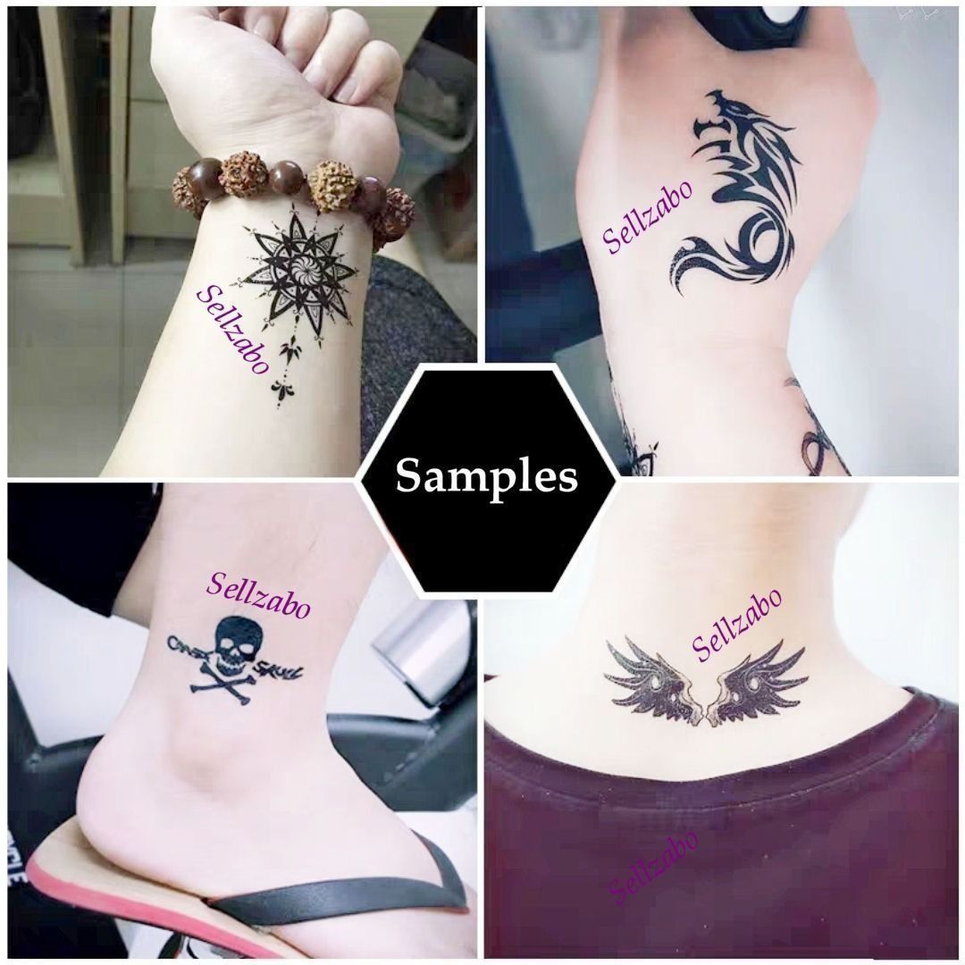 🏞 #T209/T210/T211/T228 : Fake Tattoo Washable Removable Body Skin Face ...