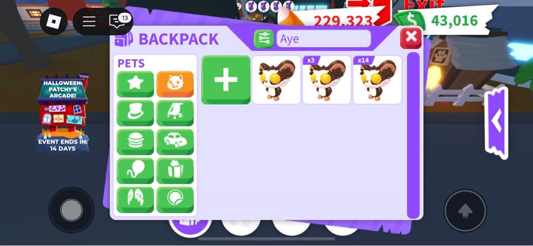 Adopt me - Aye Aye, Video Gaming, Video Games, Others on Carousell