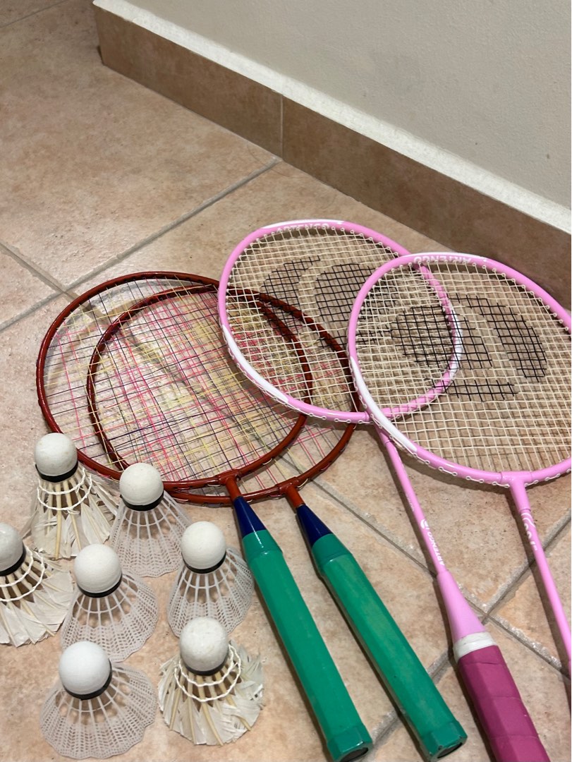 Badminton Rackets and Shuttlecocks Set, Sports Equipment, Sports ...
