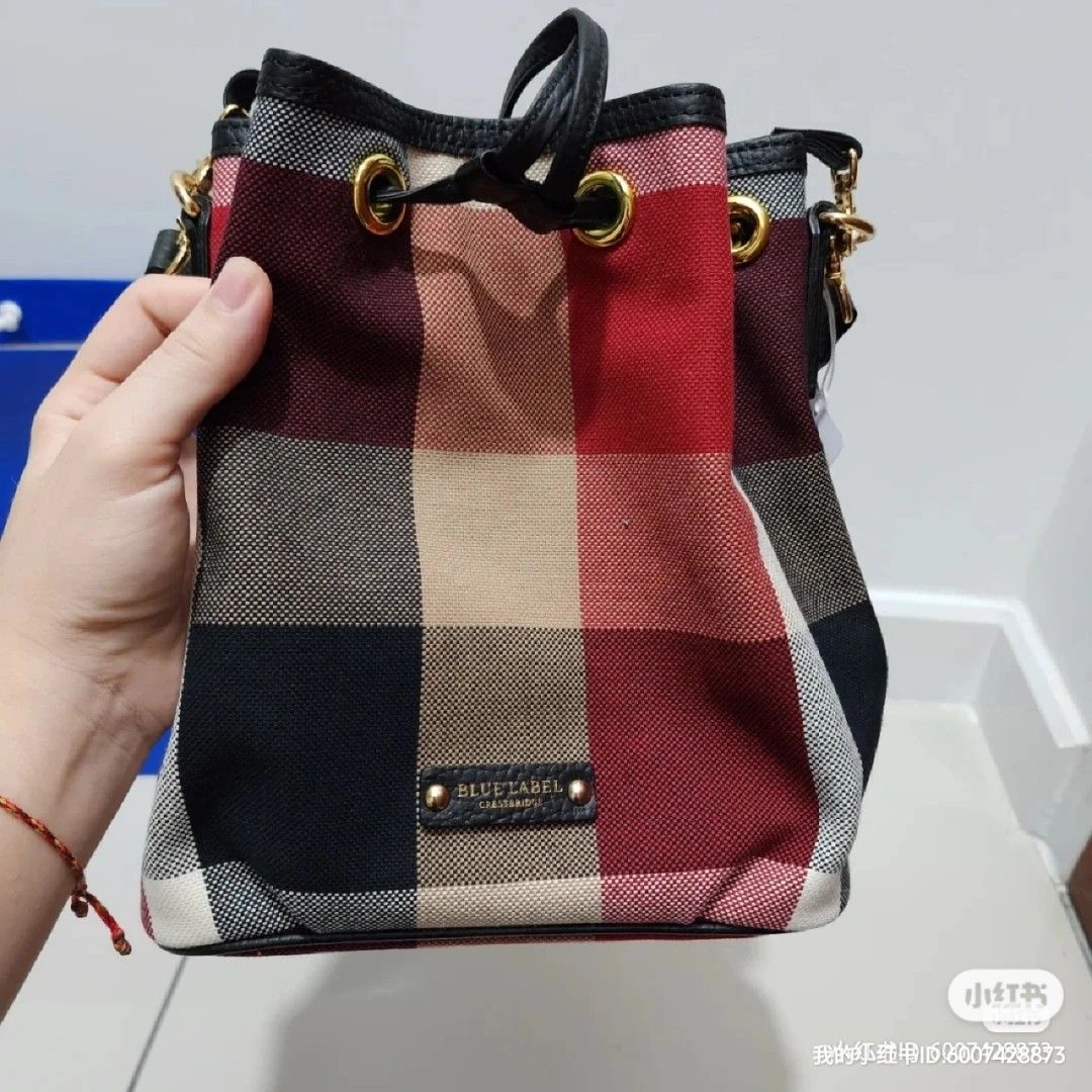 Blue Label Crestbridge Bucket Bag, Luxury, Bags & Wallets on Carousell