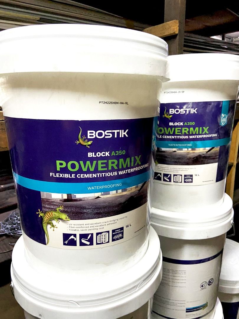 Bostik Powermix Cementitious Waterproofing 1 Gallon / 1 Tin - Block ...