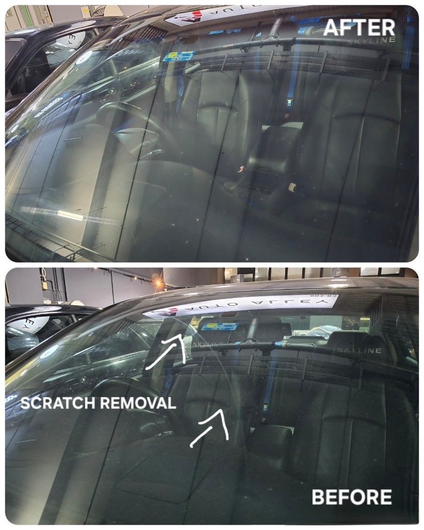 Car Windscreen Windows Scratches Removal Chemical Stains Removal Wiper ...