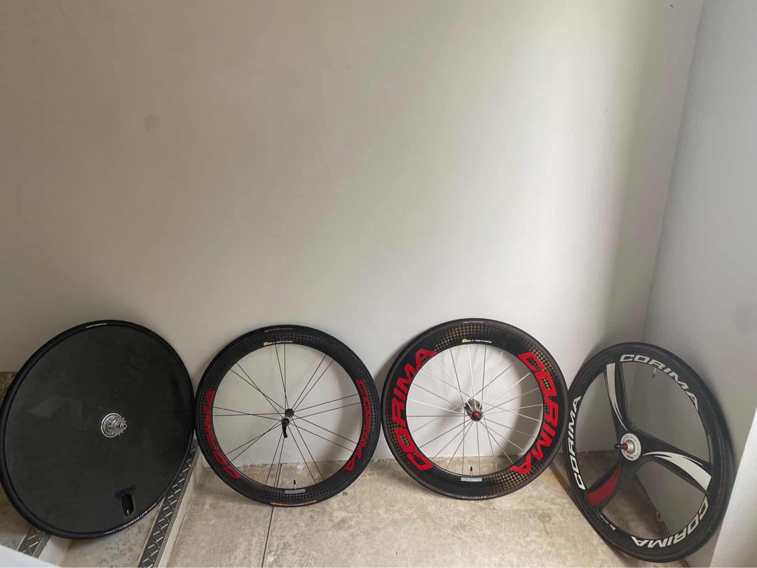 Corima track carbon wheelset Carbone disc wheel Trispoke 3 Spoke track ...