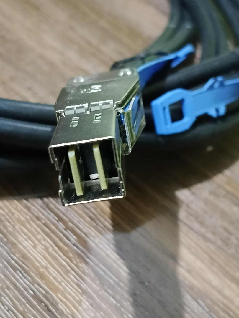 Dell 2-meter, 12Gb/s external SAS cable. The cable has SFF-8644 ...