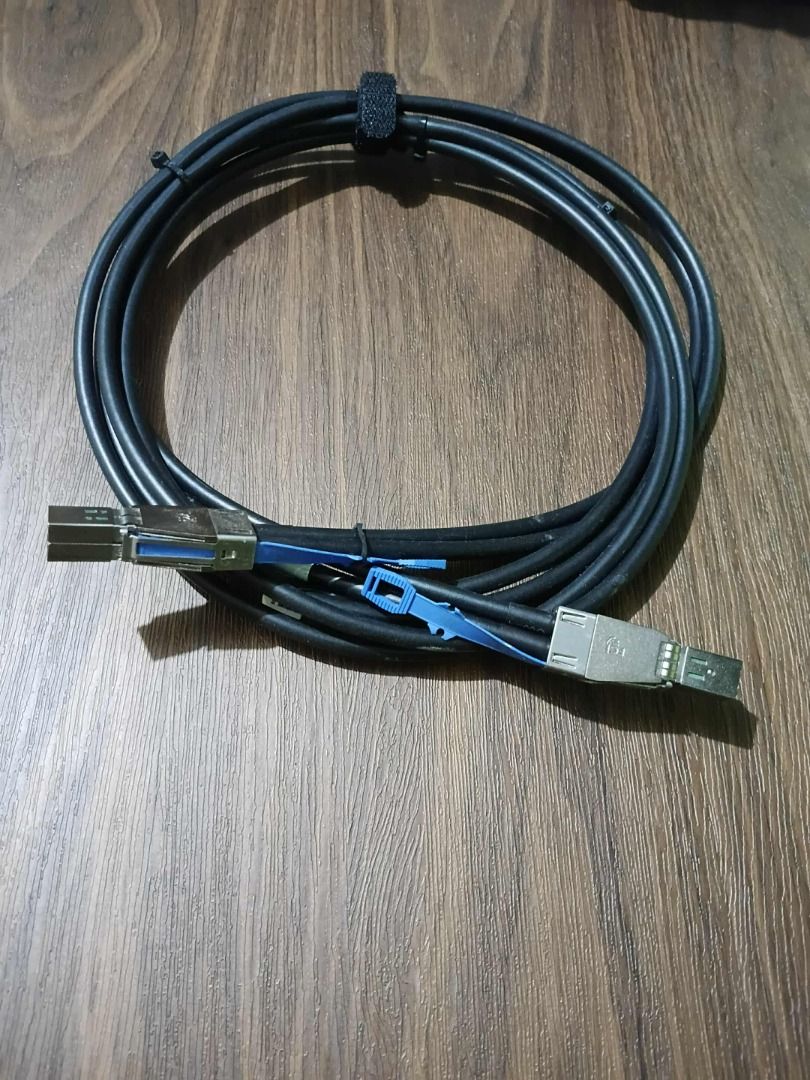 Dell 2-meter, 12Gb/s external SAS cable. The cable has SFF-8644 ...