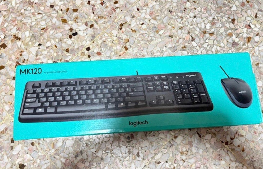 Logitech wired keyboard and mouse set, Computers & Tech, Parts ...