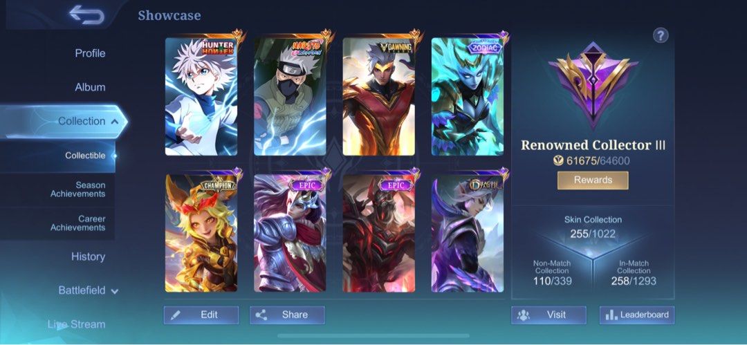 Mobile Legends Account - Mythical Glory Medal, Video Gaming, Video ...