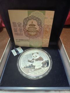 2012 Singapore Giant Panda Silver Proof Commemorative $5 Coin with Box ...