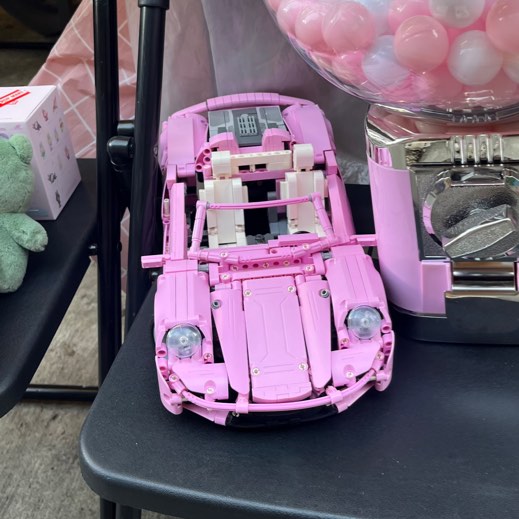 pink lego car (built already), Hobbies & Toys, Toys & Games on Carousell