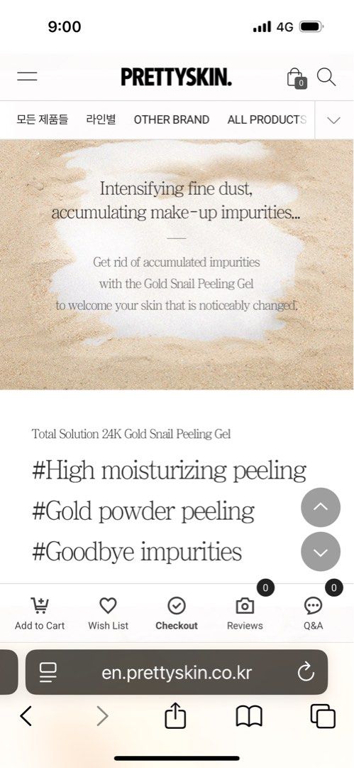Prettyskin Total Solution 24K Gold Snail Peeling Gel, Beauty & Personal ...