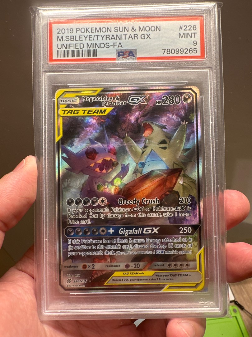PSA 9 Mega Sableye & Tyranitar GX Tag Team Pokemon Card TCG, Hobbies ...