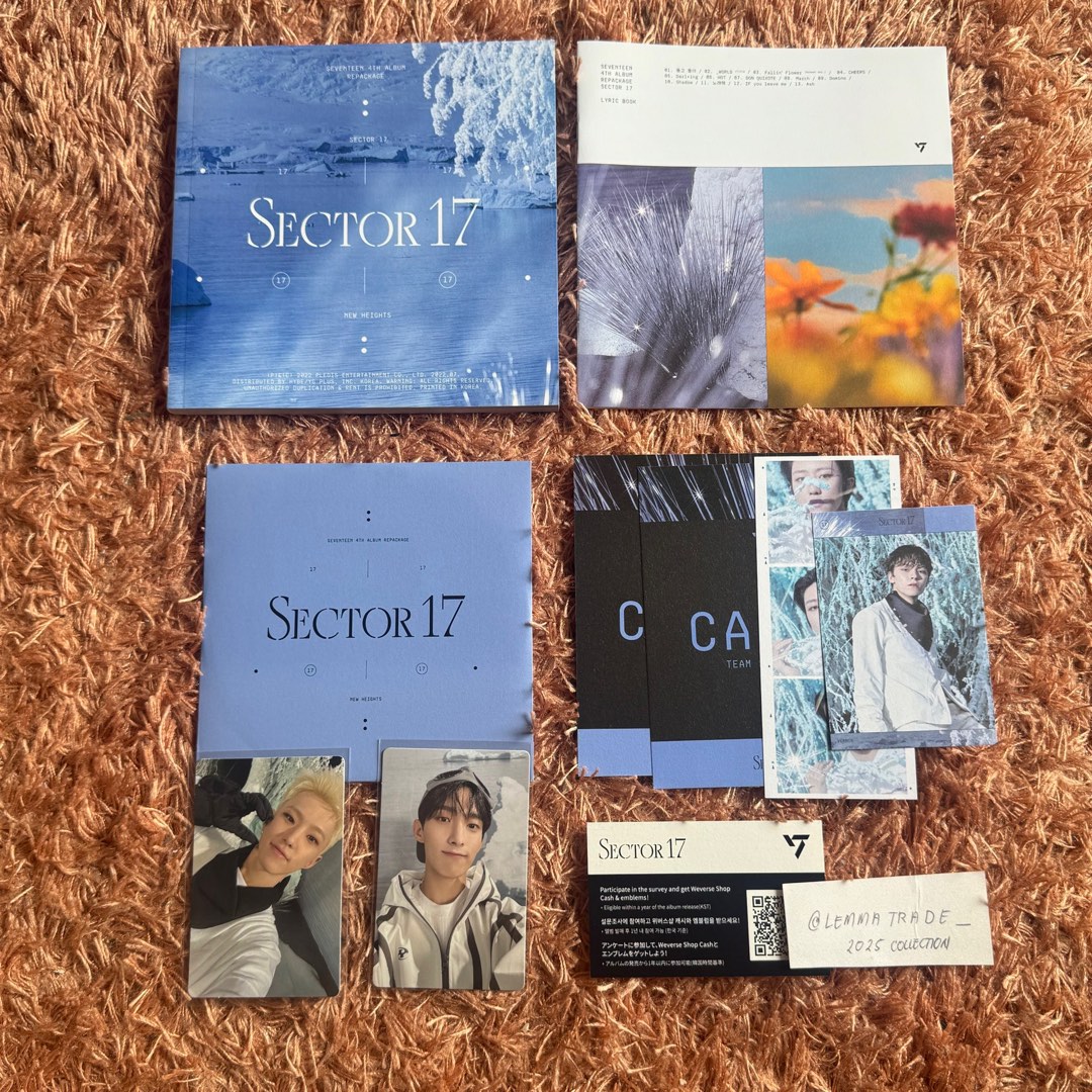 Seventeen SVT Sector 17 Album Compact version (unsealed), Hobbies ...