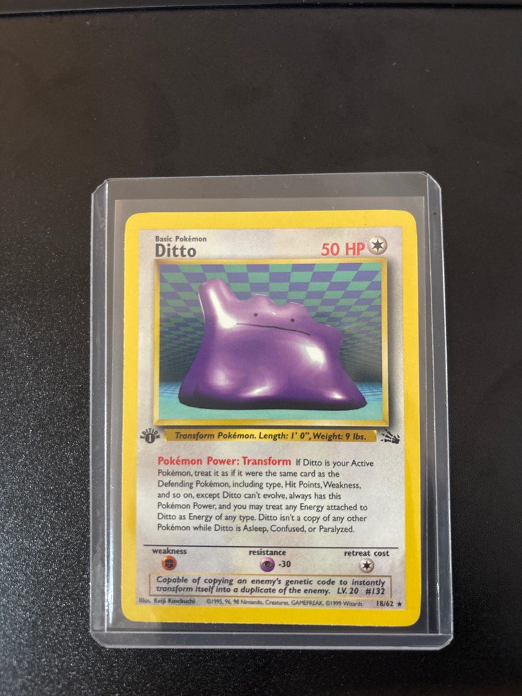 Pokémon TCG – Ditto (18/62) – Rare – Fossil Set – WOTC Vintage 1999 , Hobbies & Toys, Toys ...
