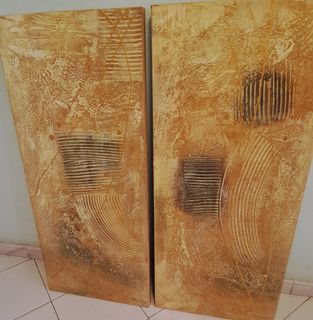 BN 💕Abstract Textured Wall Art Set, Furniture & Home Living, Home Decor ...