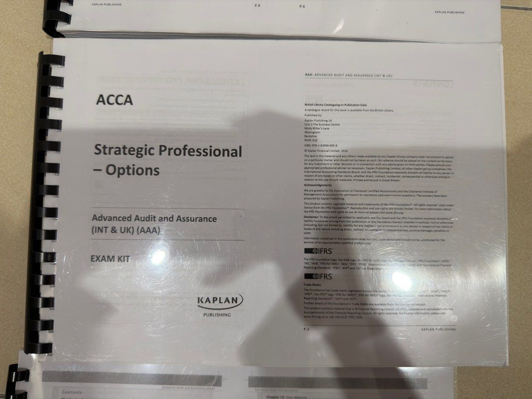 ACCA Advanced Audit and Assurance Exam Kit & Textbook, Hobbies & Toys ...