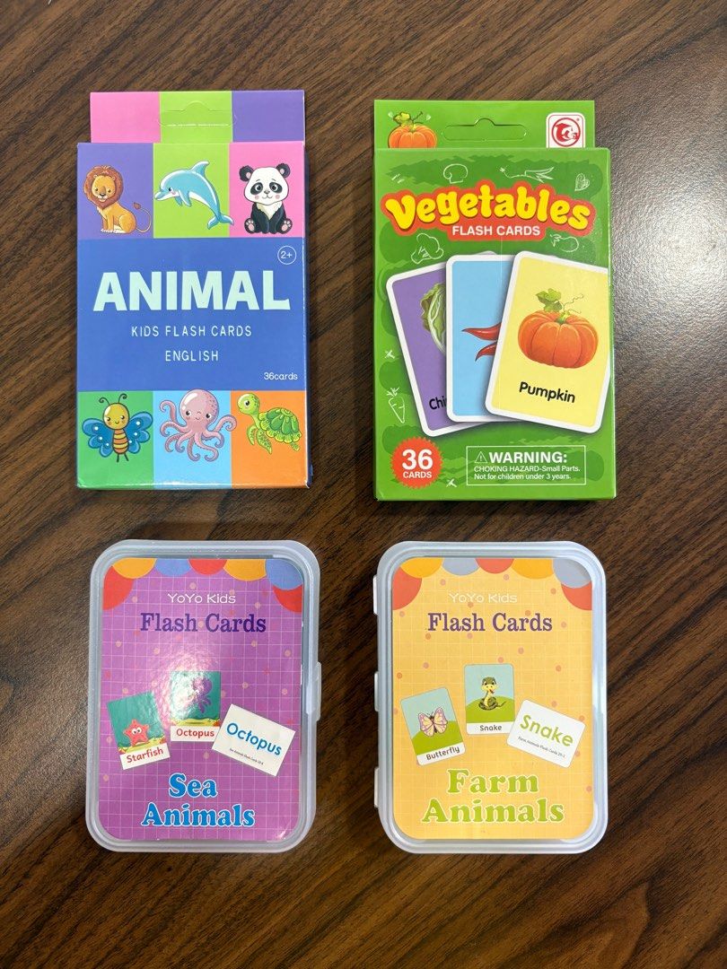Assortment of Kids Flash Cards, Hobbies & Toys, Toys & Games on Carousell