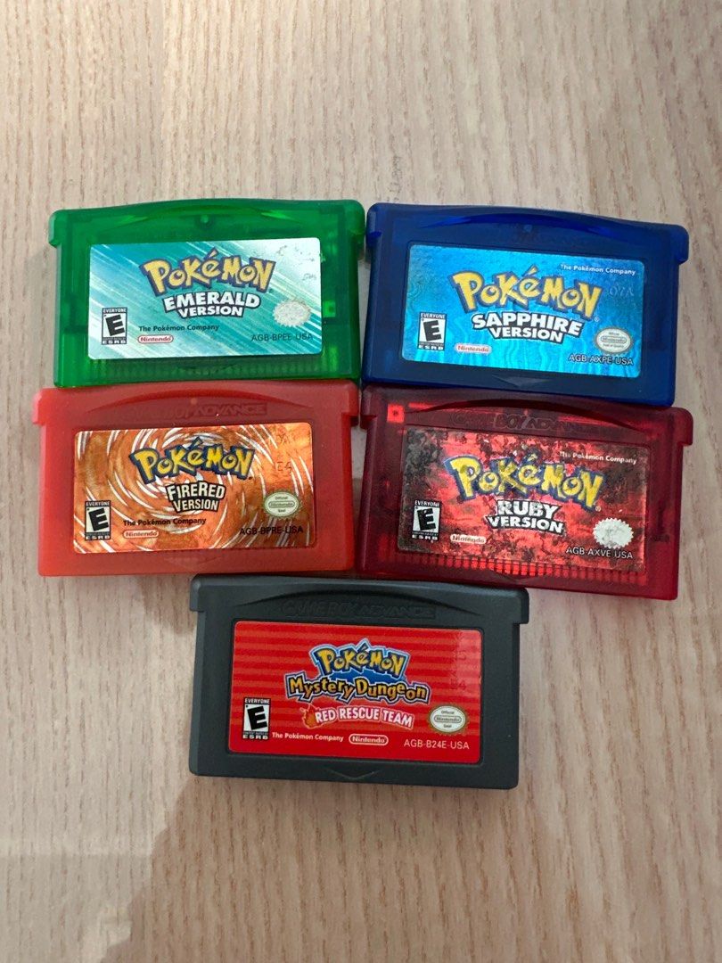 Authentic Pokemon Emerald Pokemon Sapphire Pokemon Firered Pokemon Ruby ...