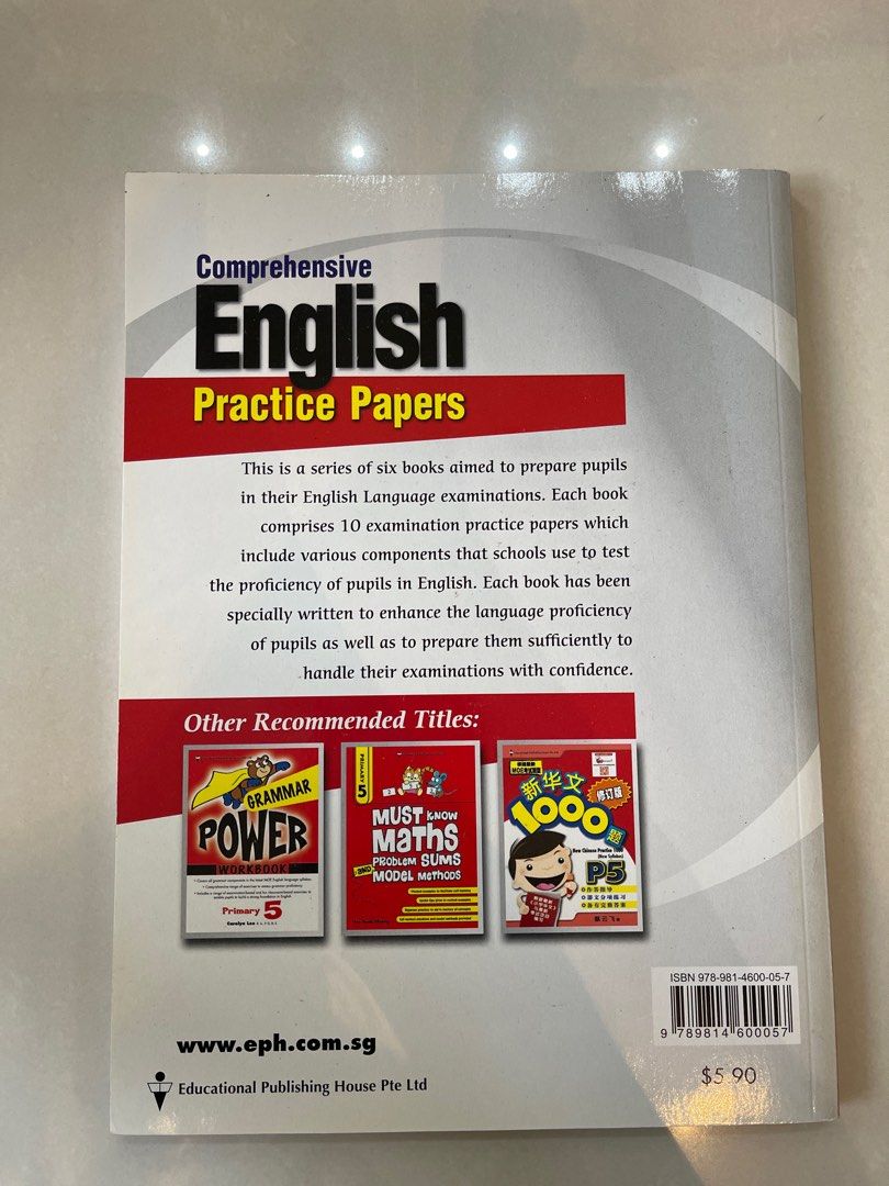 Comprehensive English Practice Papers Primary 5, Hobbies & Toys, Books ...