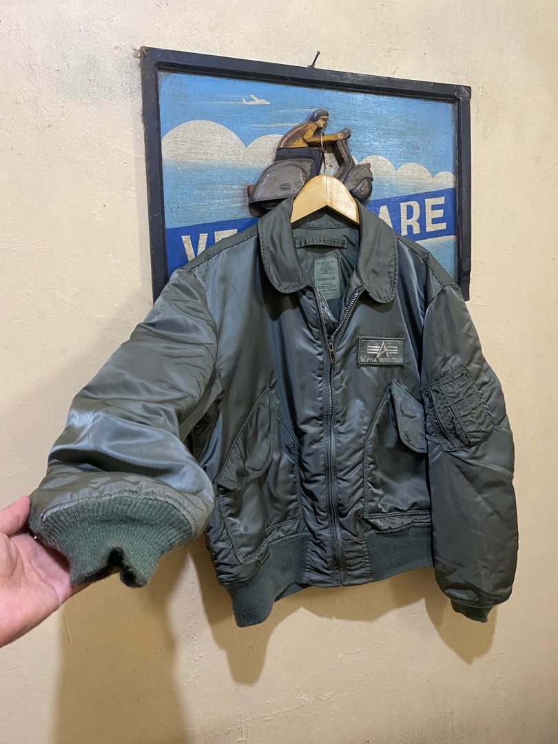 CWU 45 ALPHA INDUSTRIES VINTAGE AVIREX BOMBER JAKET ARMY USA JACKET ...