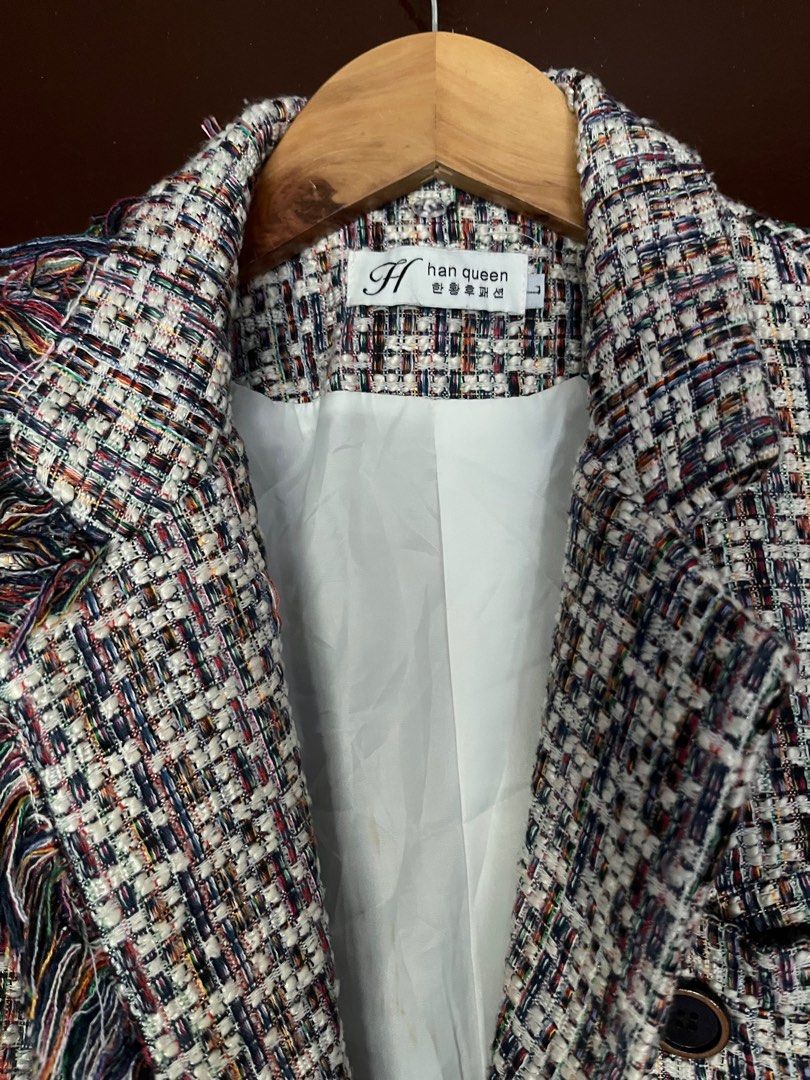 Han Queen Tweed Coat, Women's Fashion, Coats, Jackets and Outerwear on ...