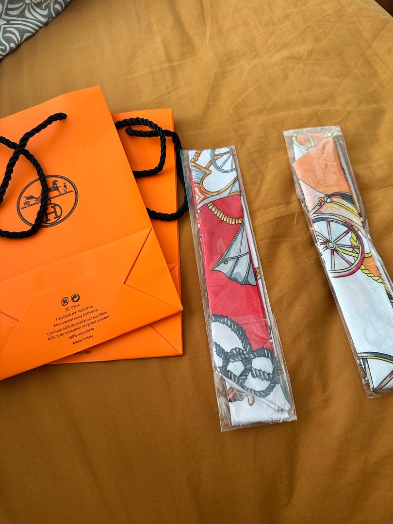 Hermès Twilly Silk Scarves - Brand New, Luxury, Accessories on Carousell