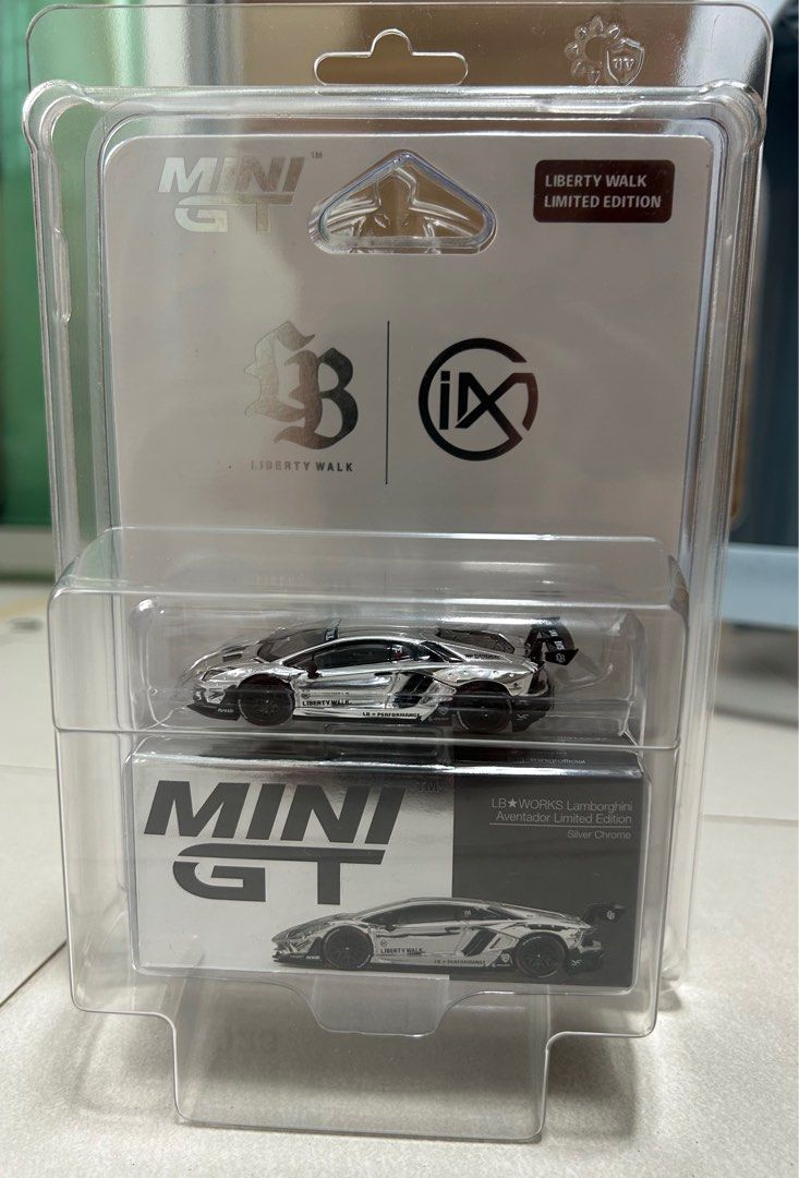 IMX 2025 - Mini GT #1023 LB Works Lamborghini Aventador - Silver Chrome ...
