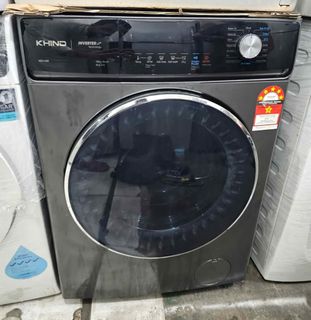 Khind 10kg washer 6kg dryer Inverter Front Load Washing Machine, TV ...