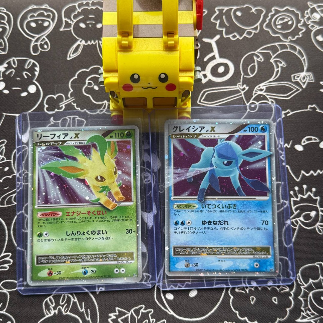 LP-NM/NM & LP Leafeon lv X Glaceon lv X DP4 dawn dash diamond pearl ...