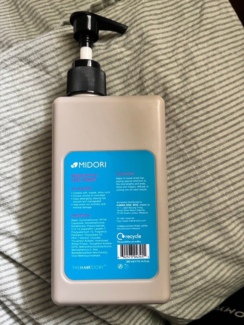 Midori Genius Style Curl Cream, Beauty & Personal Care, Hair on Carousell