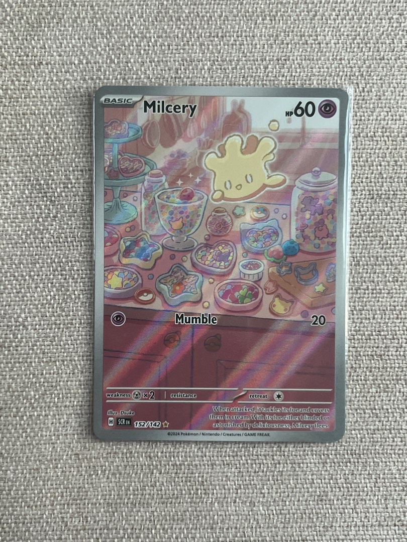 milcery IR pokémon card, Hobbies & Toys, Toys & Games on Carousell