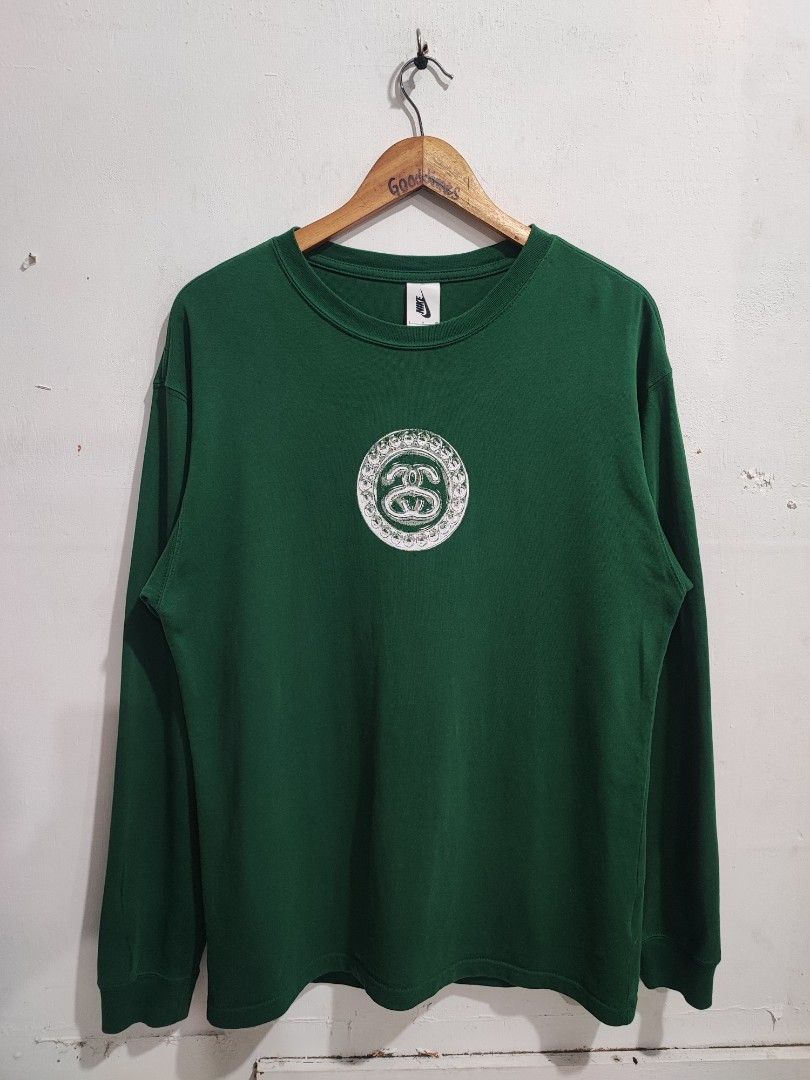 NIKE X STUSSY SS LINK LOGO LONG SLEEVE, Men's Fashion, Tops & Sets ...