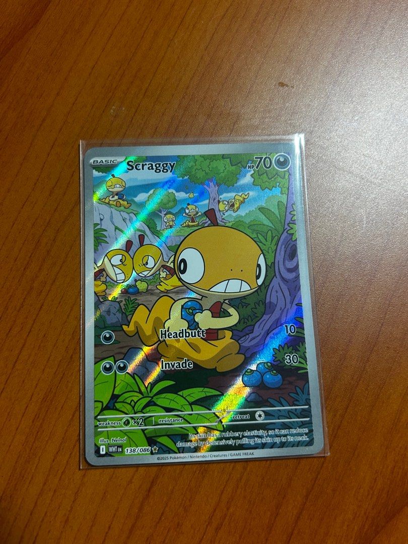 Pokemon White Flare - Scraggy IR, Hobbies & Toys, Toys & Games on Carousell